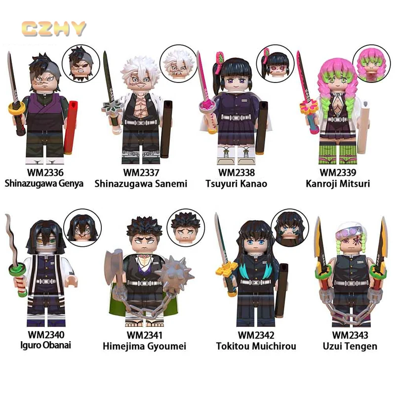 Famous Cartoon Demon Slayer Mini Education Toys Figures Building Blocks ...