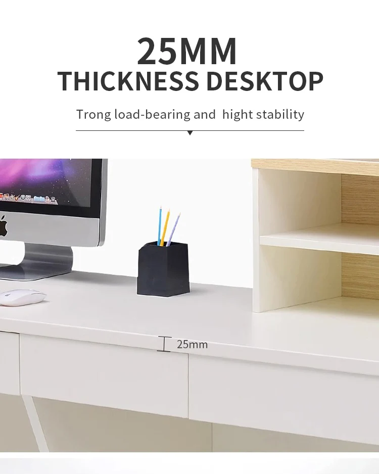 White Melamine Counter Table - Modern Reception Desk