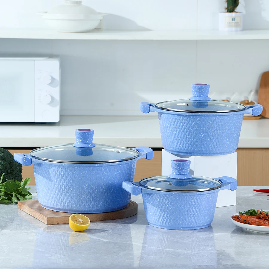 Aluminum Alloy Combination Cookware Set with Glass Special Flat ...