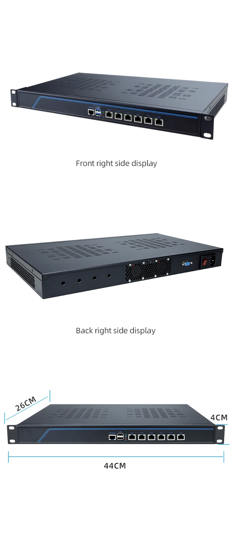 Hw Pfsense Rackmount Router Os Pc With 4 Core J4125 Sfp Bypass 6 Lan 2 ...