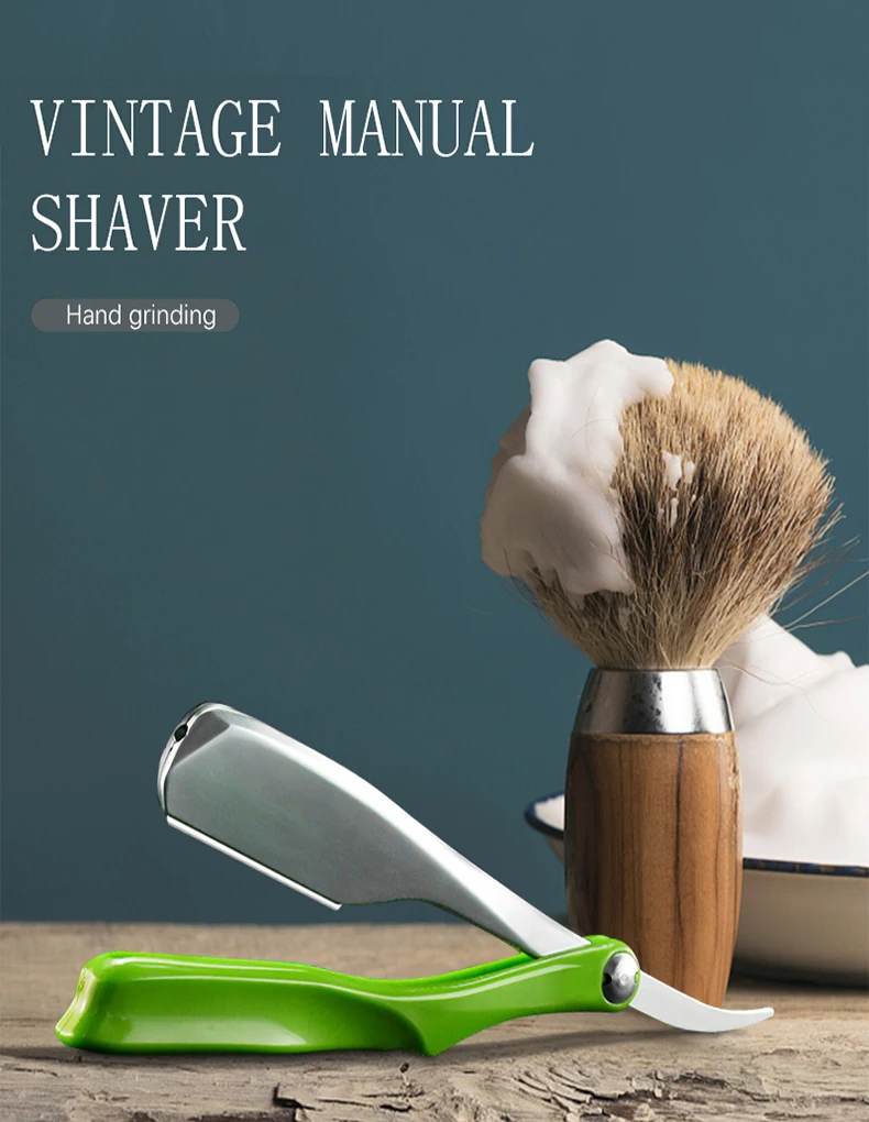 Hochwertige Akzeptieren Private Logo Straight Razor Herren Bart Falten Entfernung Rasiermesser ...