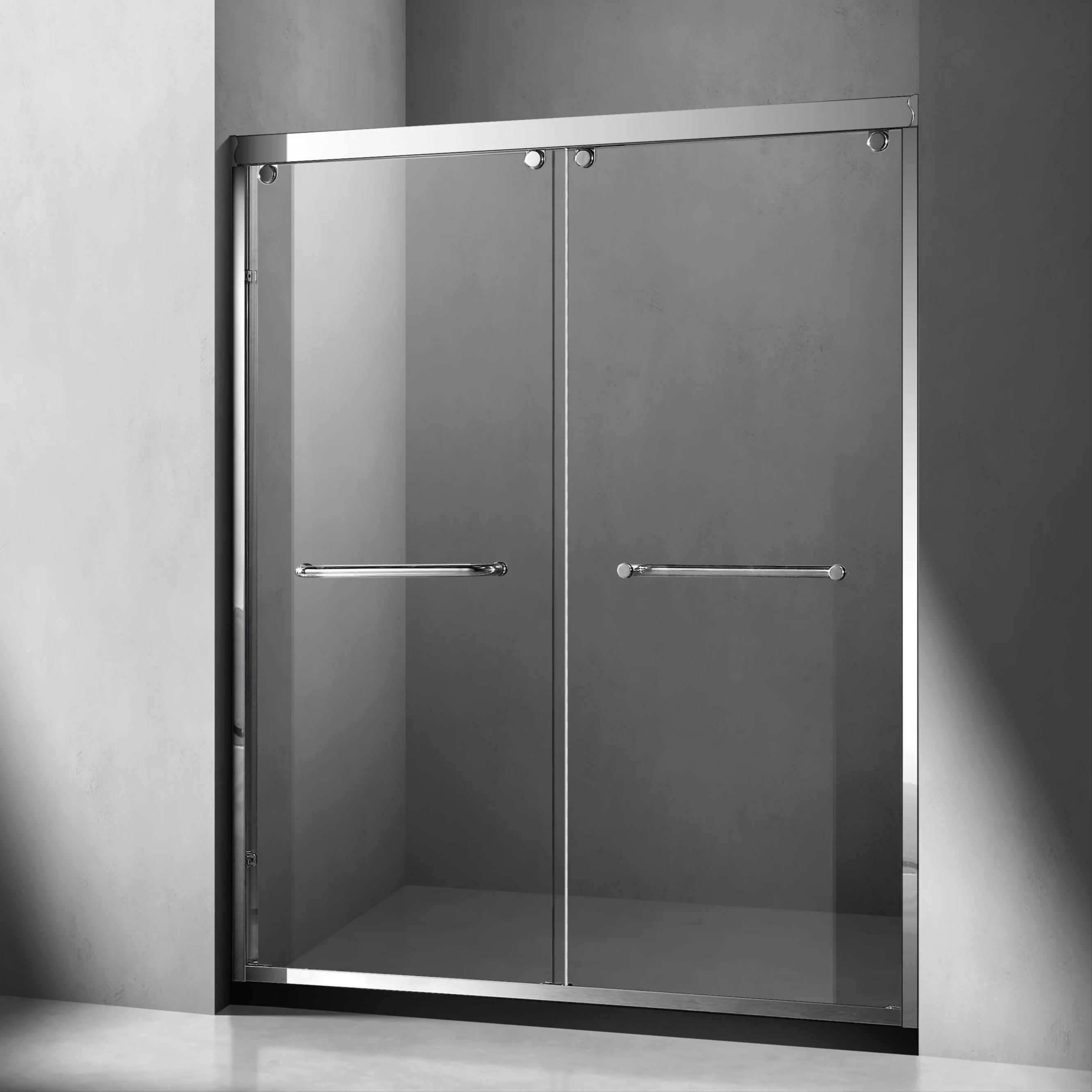 Alibaba.com: Aluminium alloy frame, toughened glass sliding shower door ...