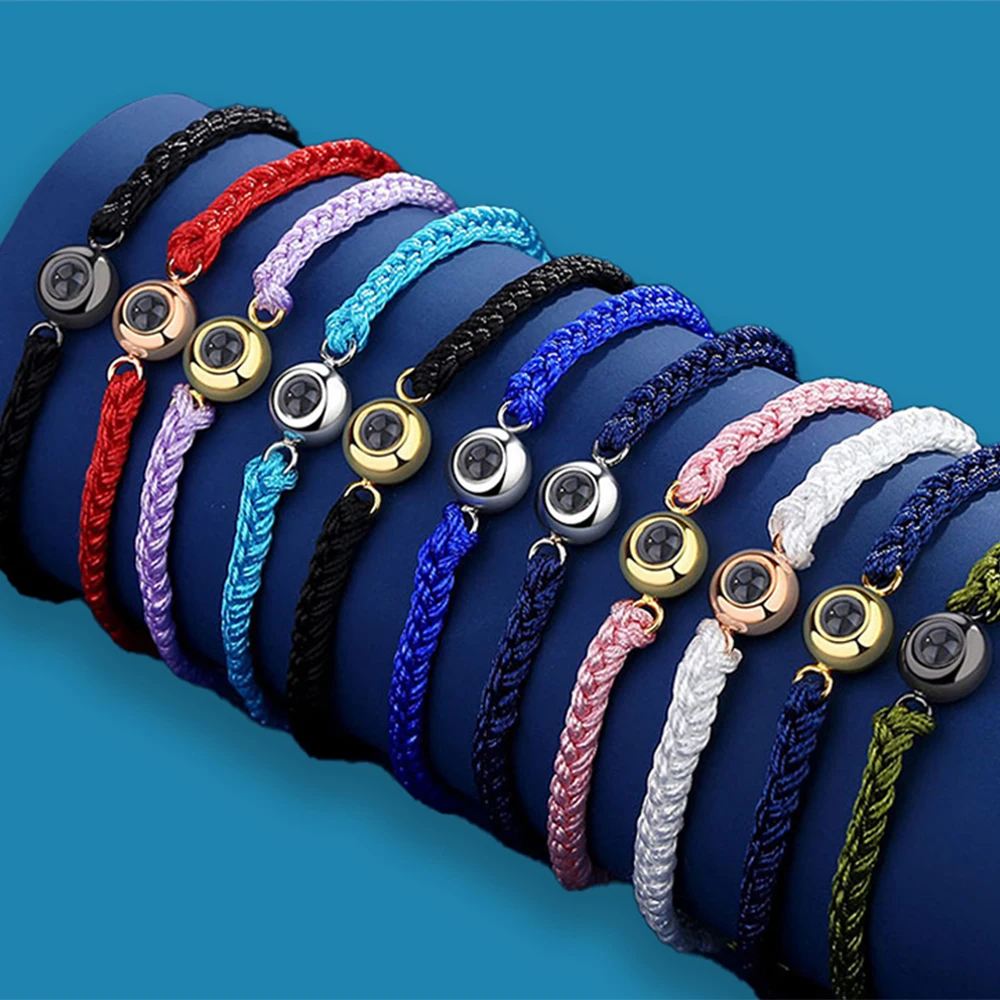 Personalized Photo Projection Charm Bracelet - Minimalism