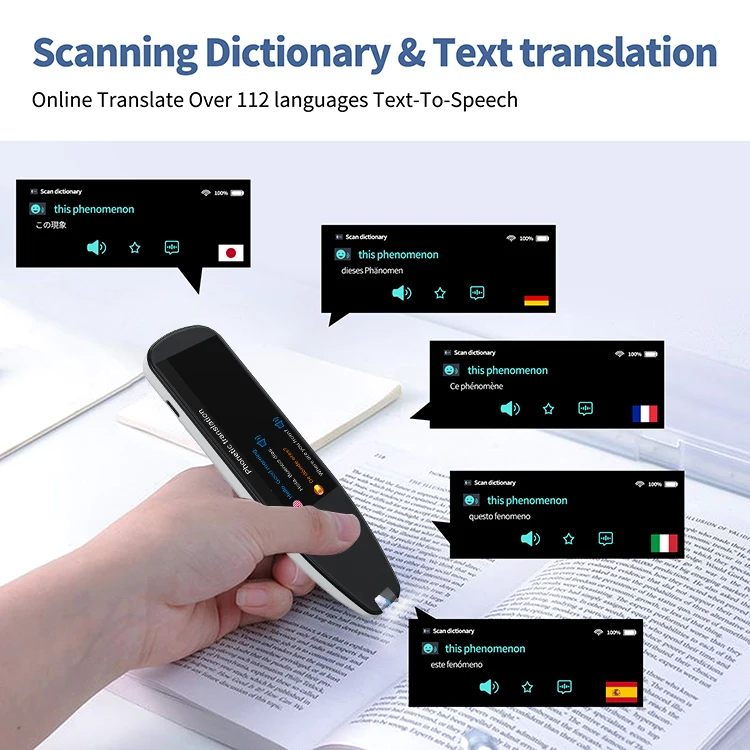 2023 Intelligent Translator Pen - 109 Languages Online/offline
