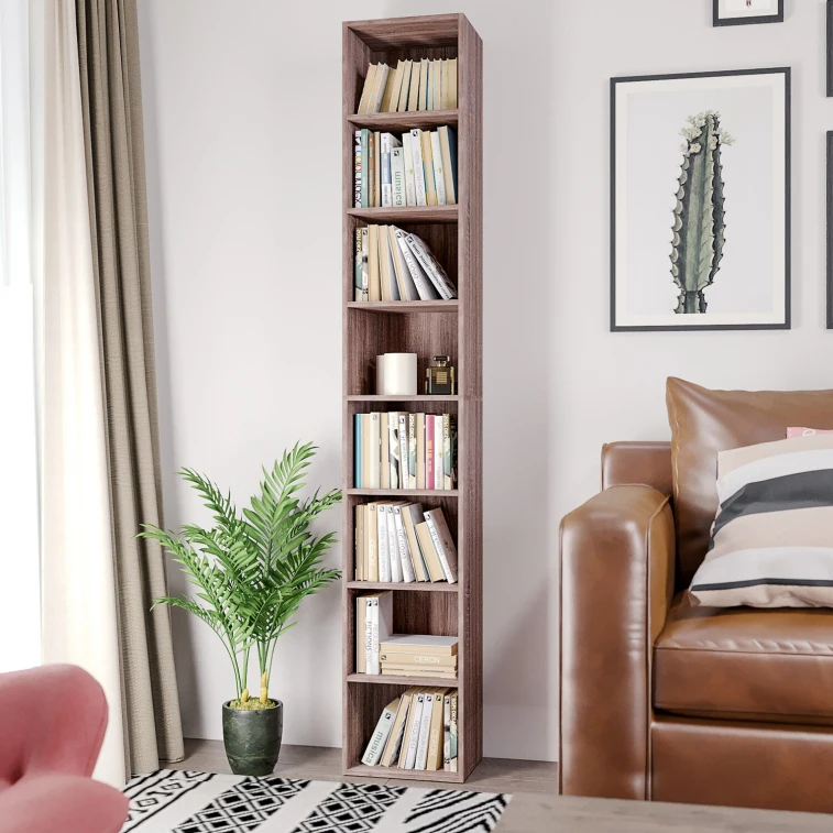 Alibaba.com: Dark Oak 8-Tier Tall Media CD Storage Cube Organizer with ...