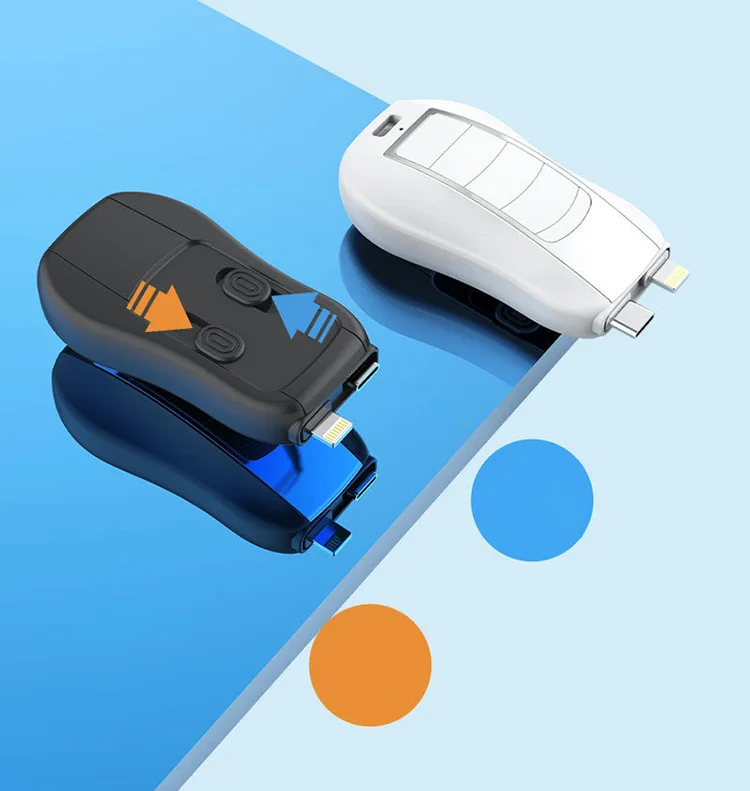 Retractable Dual Interface Small Portable Charger Mini Keychain Power ...