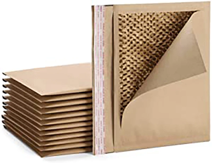 100% Recycled Honeycomb Cushion Kraft Paper Mailer Padded Shipping ...