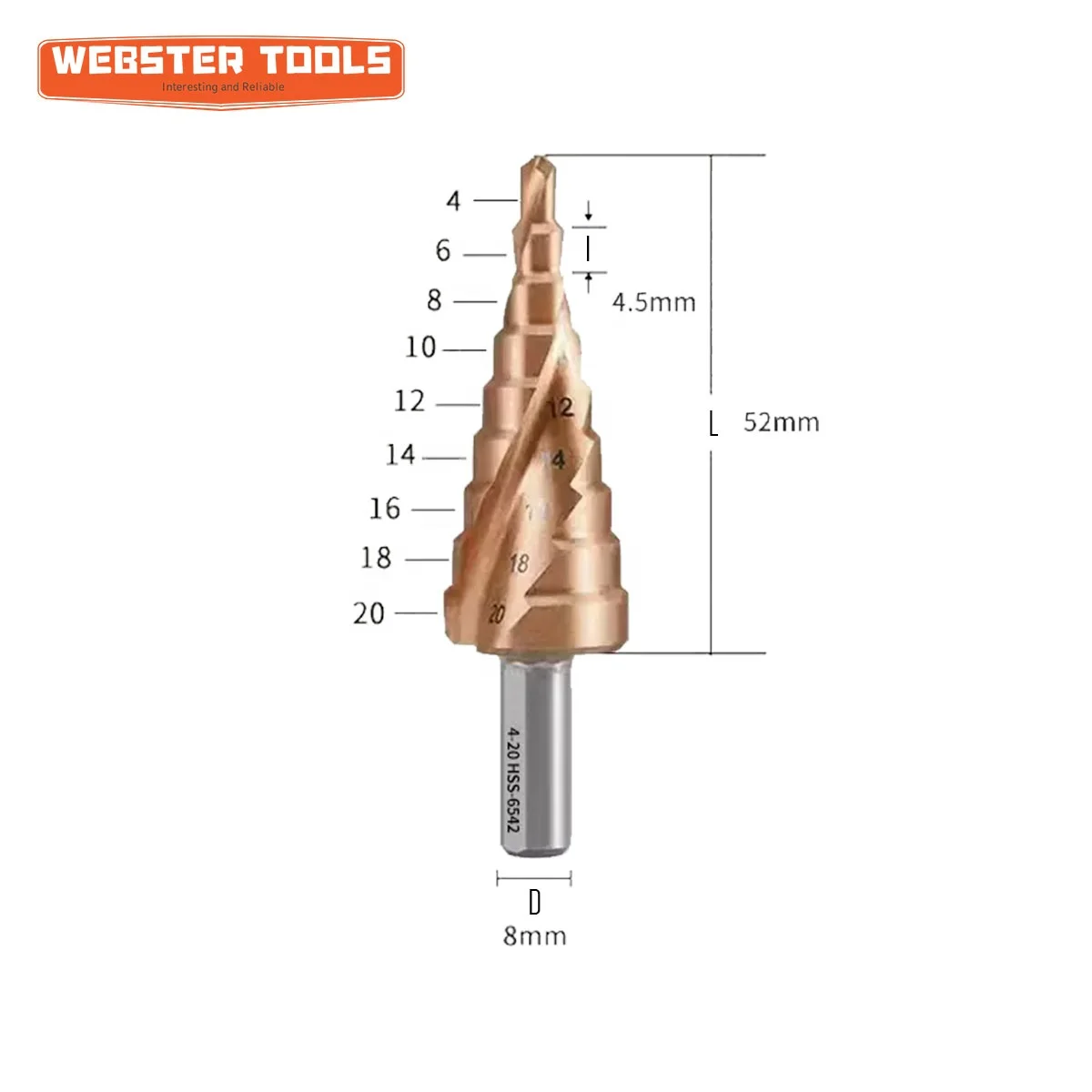 Hss-e Multi-purpose M2 Stepped Drill Set 118 Degree Spiral Flute Tri ...