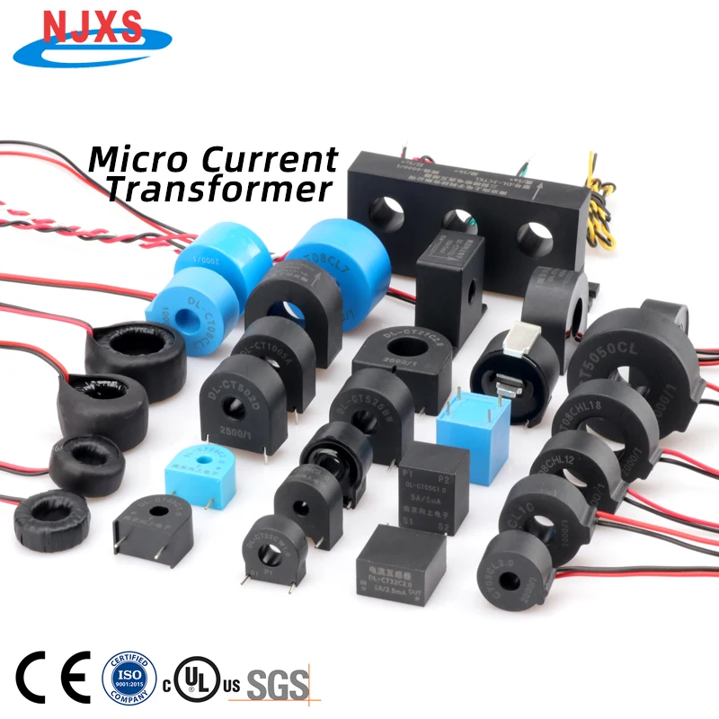 Micro Current Transformer 5A 10A 30A 50A 100A 150A 200A 250A Lead Wire ...