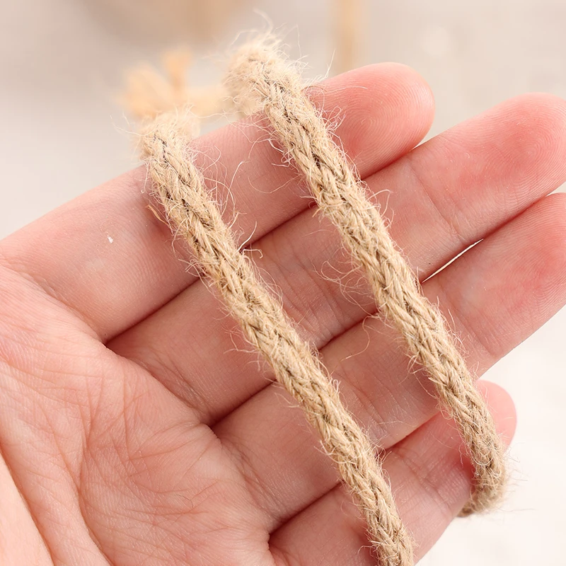 6mm*40m Natural Jute Twine String Rope Hemp Cord Roll Rope For Wedding ...