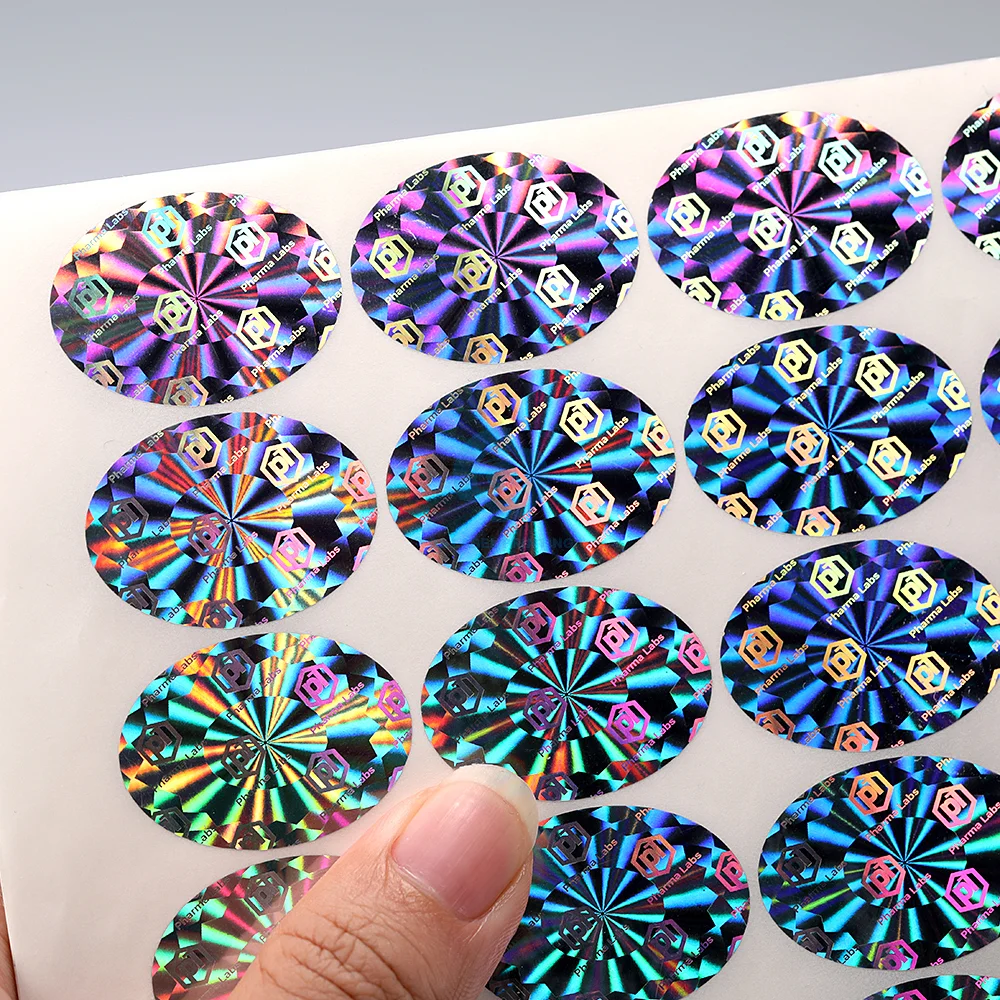 Custom Printed 3d Hologram Void Pvc Stickers Labels Adhesive Honeycomb ...