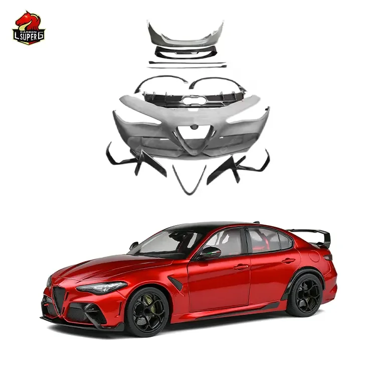 Half Carbon Body Kit For Alfa Romeo Giulia Upgrade G Style Front Rear ...