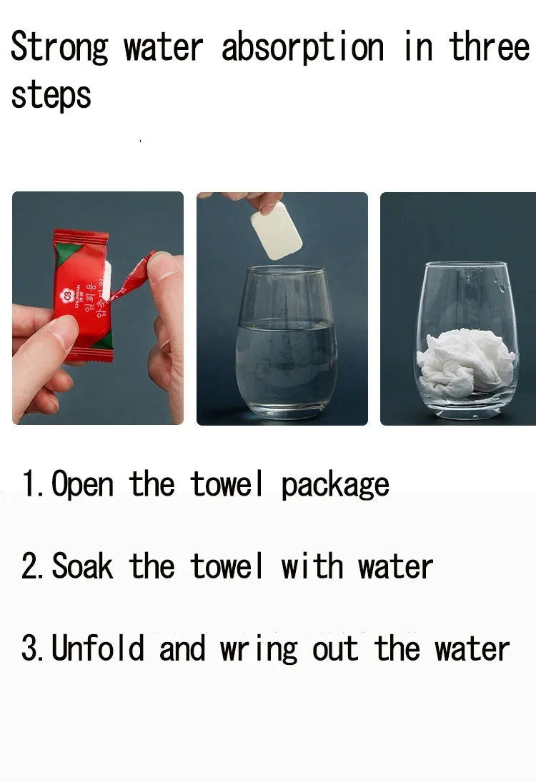 Custom Packaging Disposable Soaking Face Towel Tissue Body Cotton ...