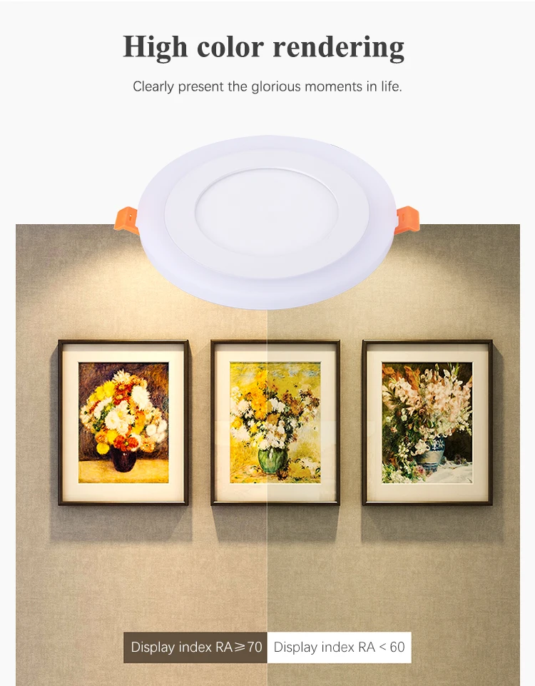 Double Color Changing Adjustable Rgb Skd Oem Ultra Slim Led Panel Light ...