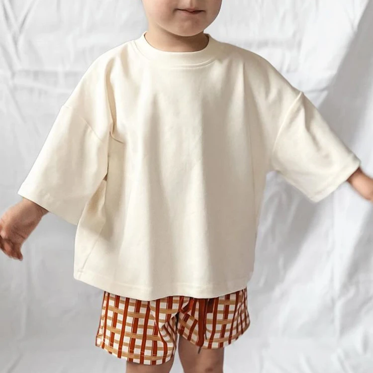 Custom Logo Toddler Kids Boys Oversized Boxy T-shirt