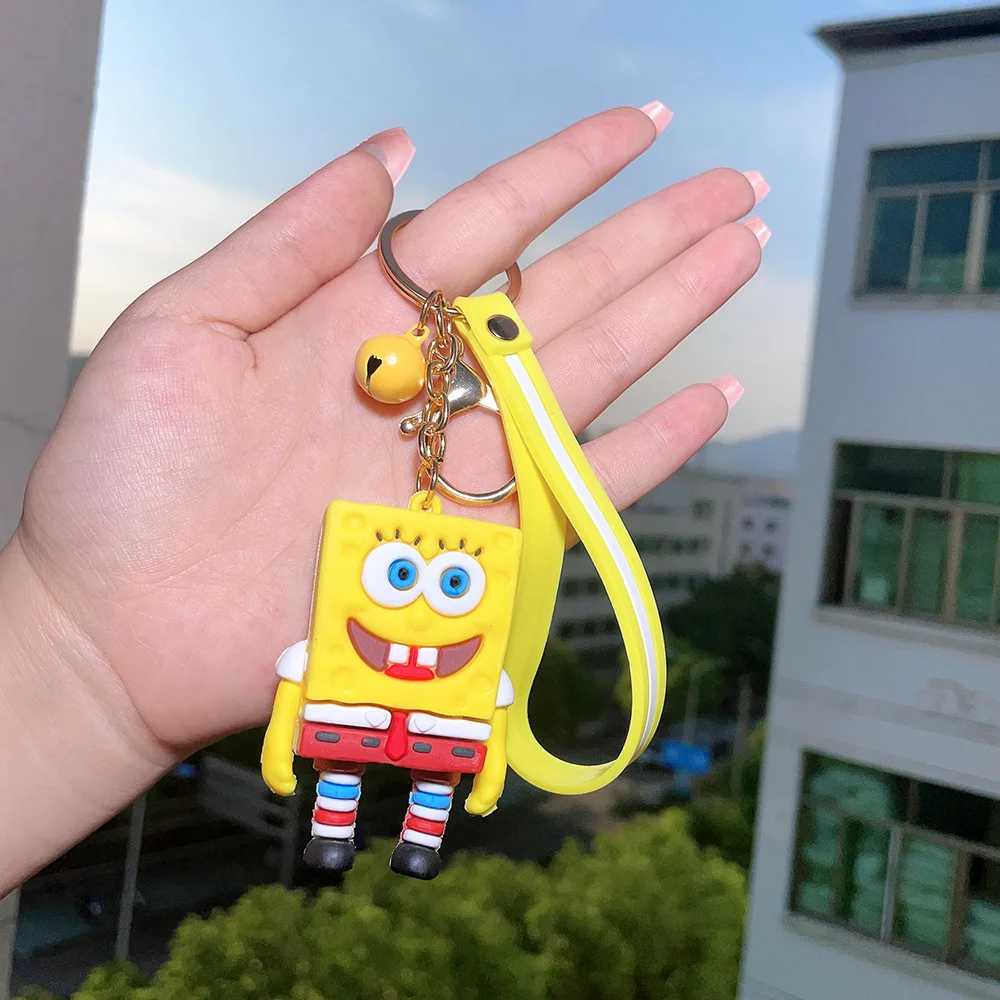 Spongebob Patrick Star Cartoon Kawaii 3d Pvc Anime Keychains Car Bag ...