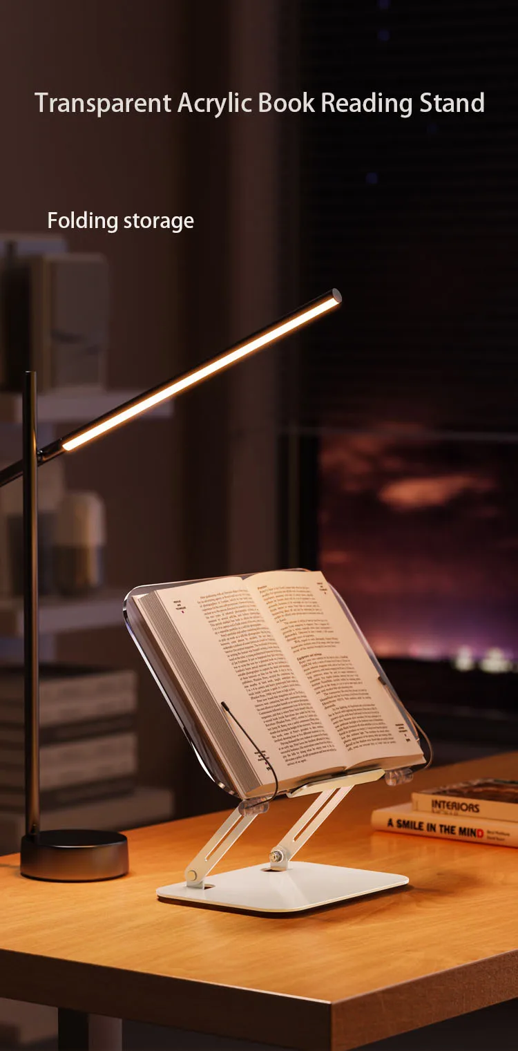 Book Stand For Reading Large Book Holder Adjustable Height Foldable ...