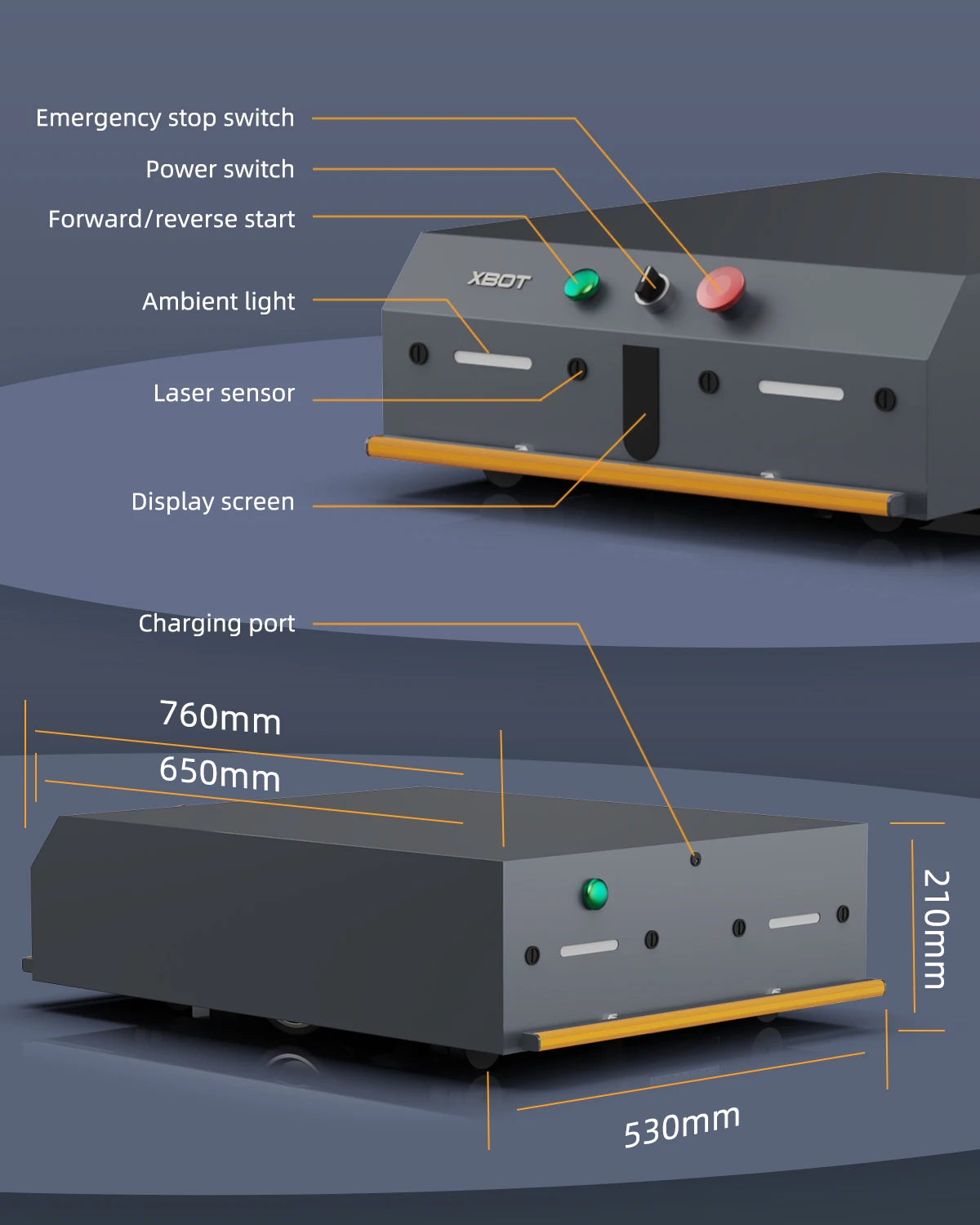 AGV Robot Warehouse Autonomous Car Handling Trolley 200KG Enhanced ...