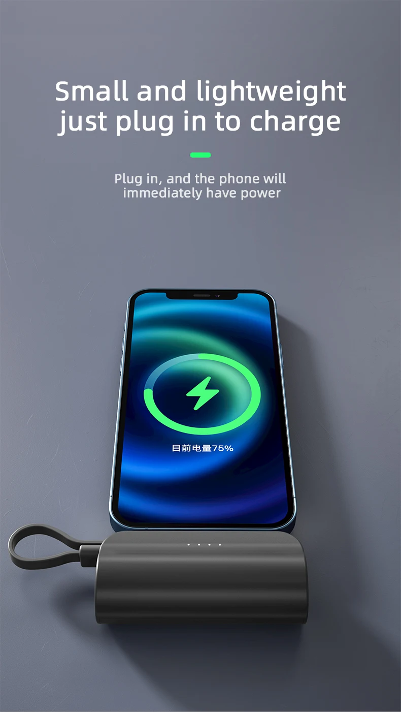 Certificated Promotion Mini Power Banks Built In Cable Mobile Charger ...