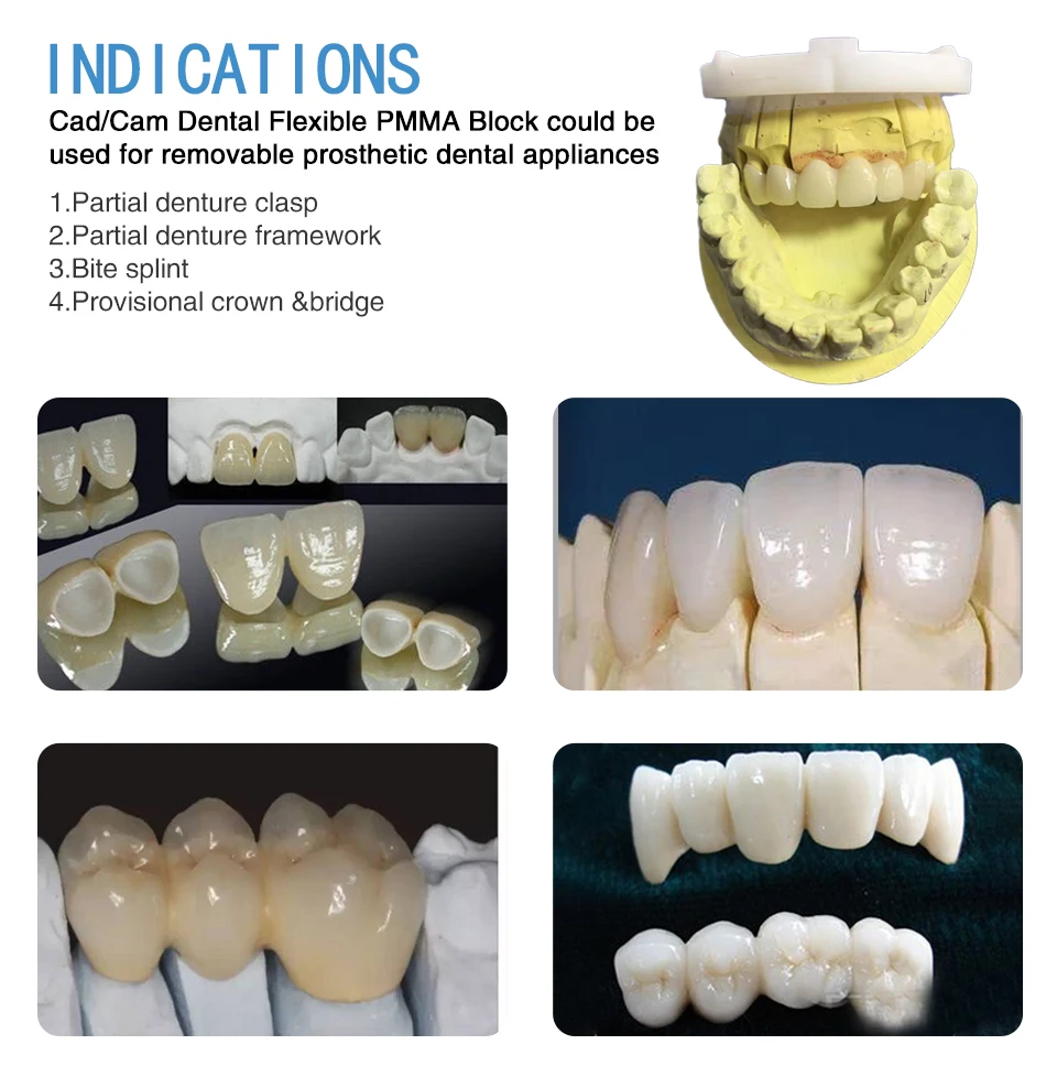 Acrylic Resin Material Thermopla Dental Pmma Disc With Flexible Partial ...