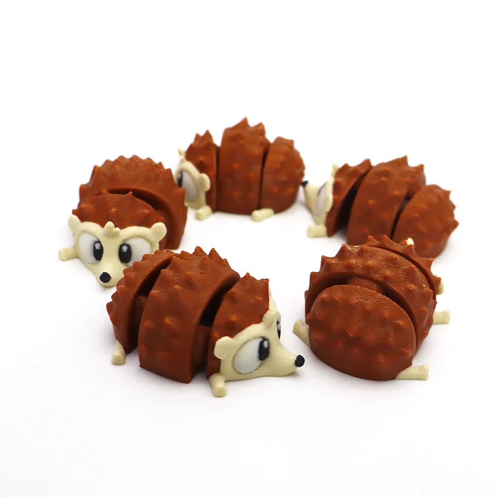 Cute 3D Printed Plastic Hedgehog Model - Decorative Ornament