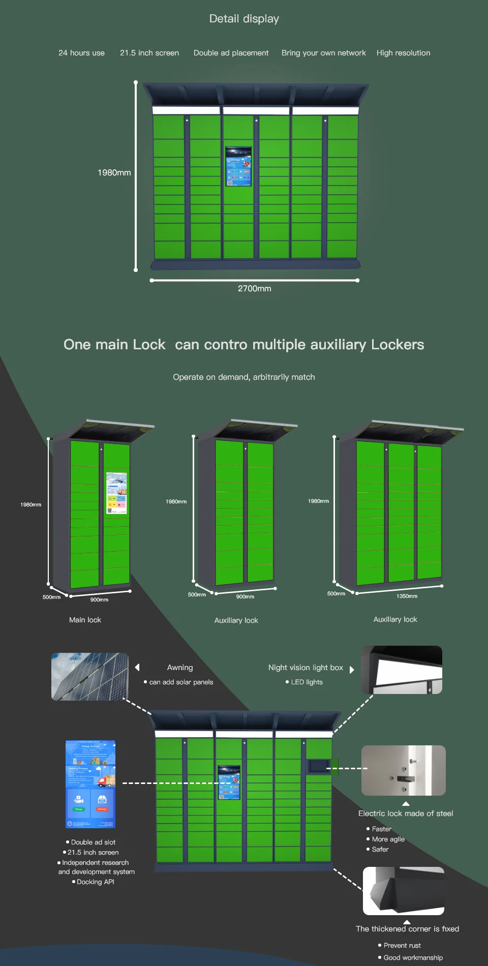 Baiwei Smart Post Parcel Delivery Locker Cabinet Smart Delivery System ...
