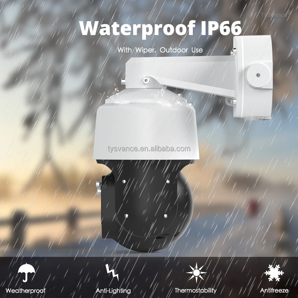 8MP 4K PTZ Dome IP Camera with 30x Optical Zoom & AI Tracking