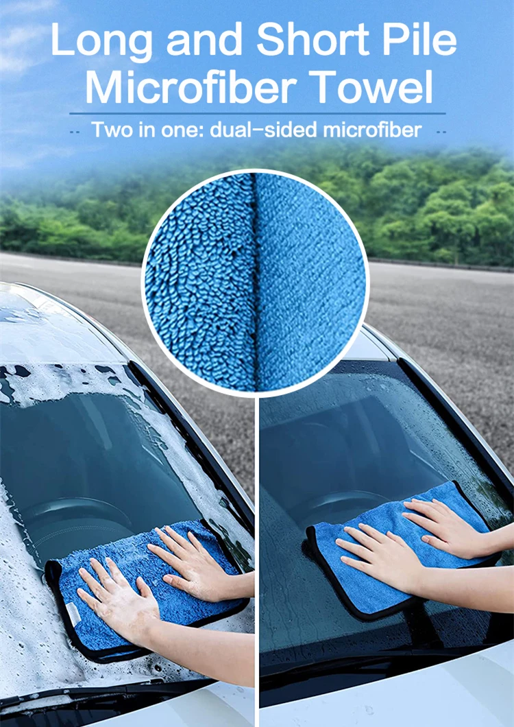 400gsm Edgeless Microfiber Cleaning Cloth For Car Wash Cleaning Super ...