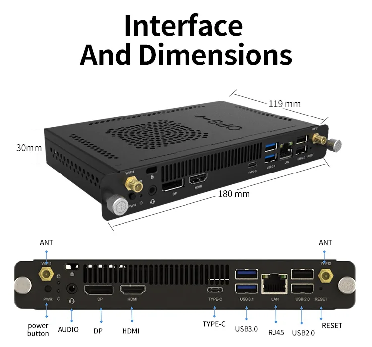 JWIPC 2024 Newest Intel Desktop Computer Ops I5 13th 8GB 256GB TPM2.0 ...