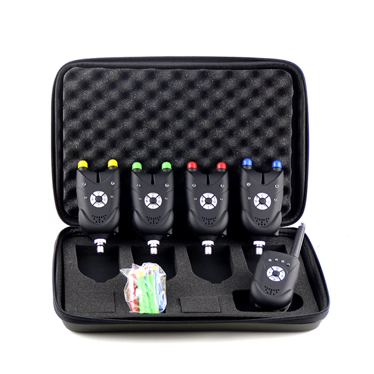 Oem 4+1 Wireless Fishing Rod Bite Alarm Set With Case Carp Bite Alarm ...