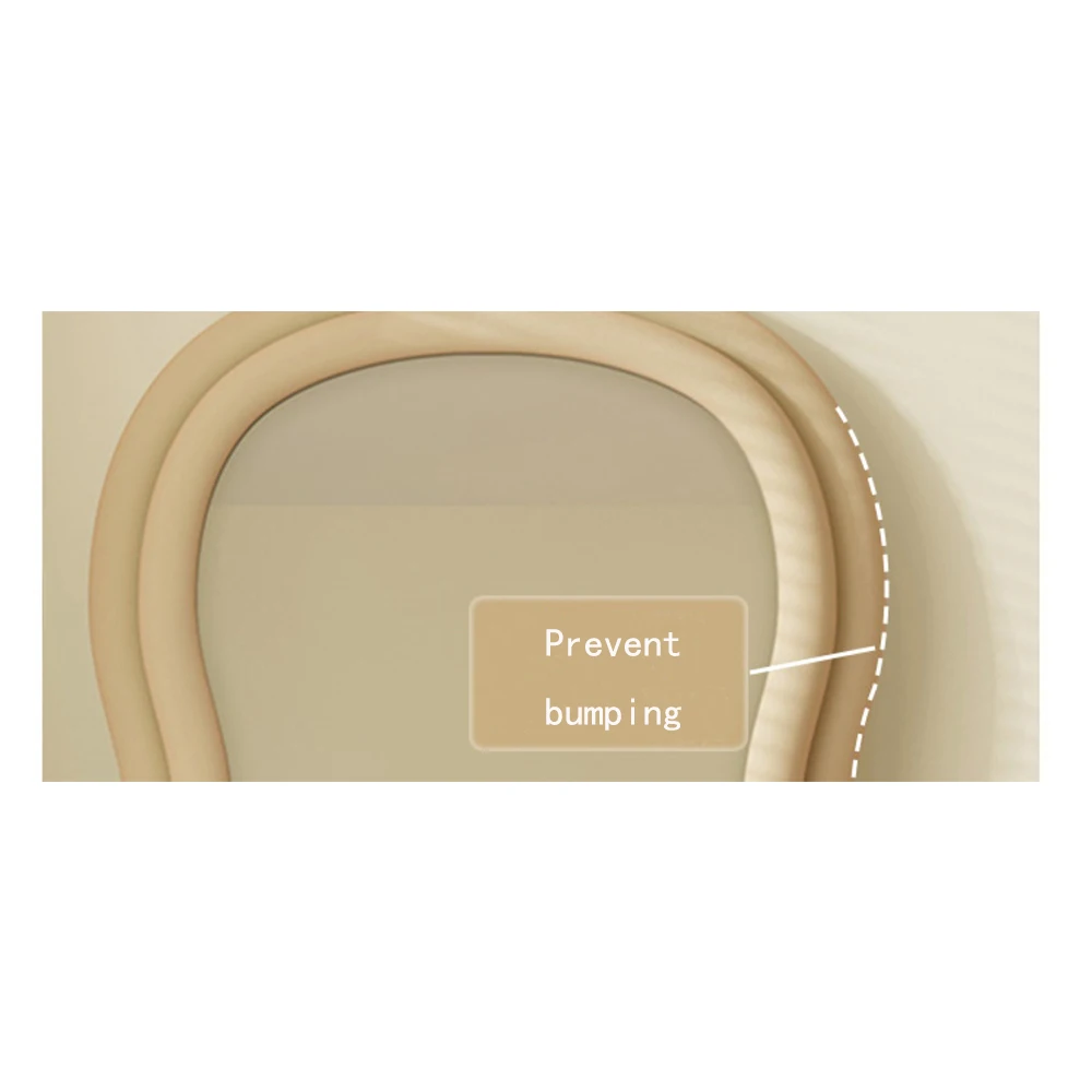 Custom Modern Luxury Wavy Irregular Flannel Frame Mirror