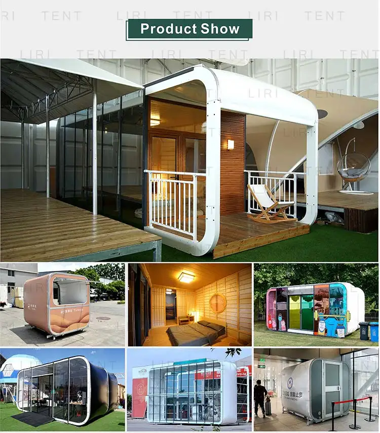 6m Modern Modular Glamping Capsule Box Hotel Tents for Coffee Shop