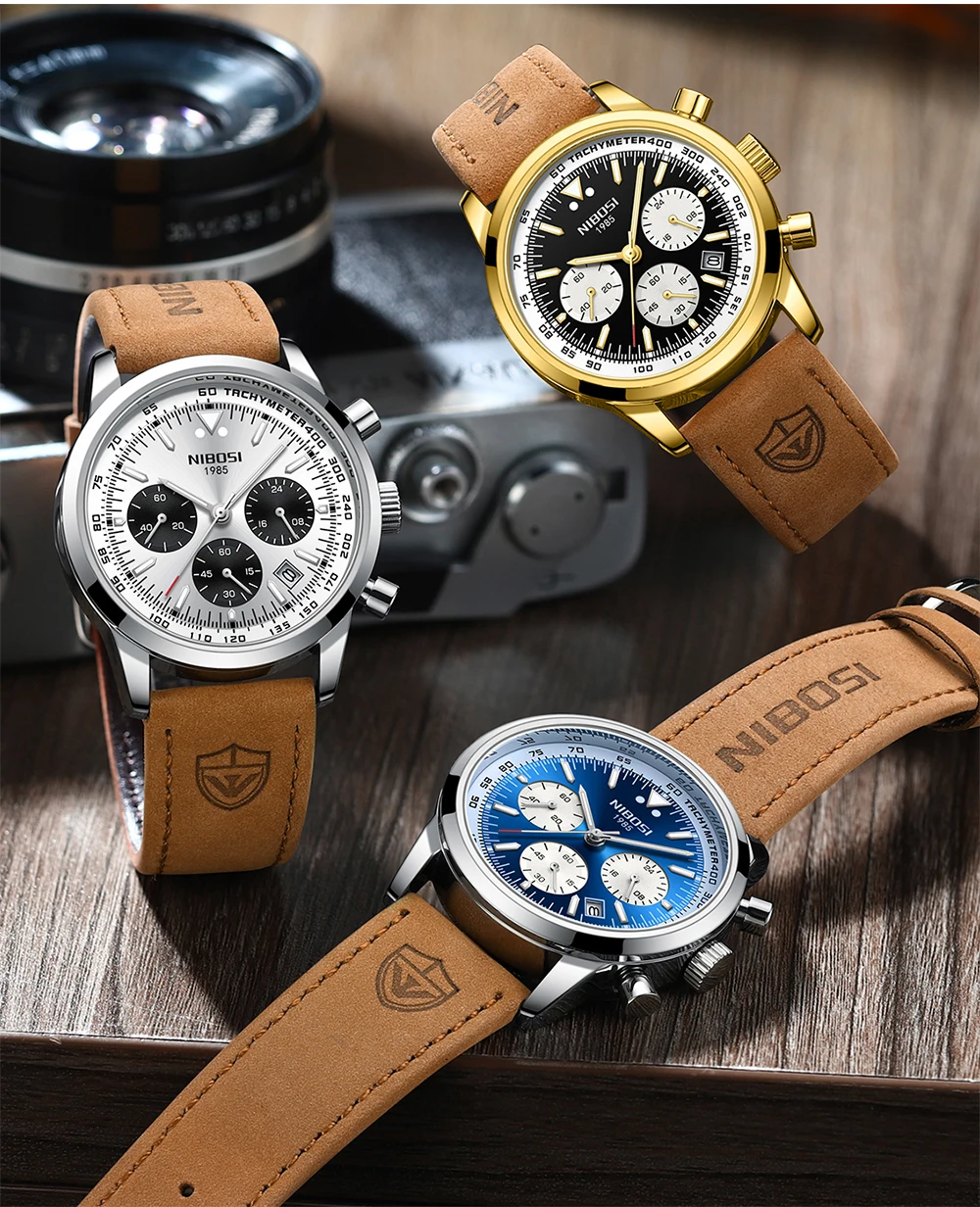 Shop High-Quality Men's Quartz Watches with Leather Bands