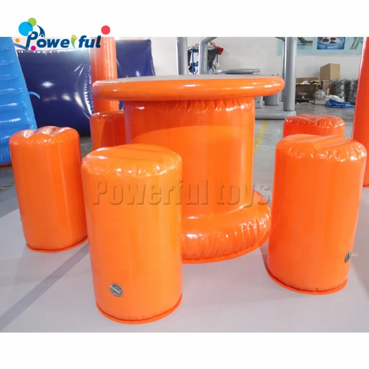 6 Person Floating Cabana Inflatable Floating Bar Island Platform With ...