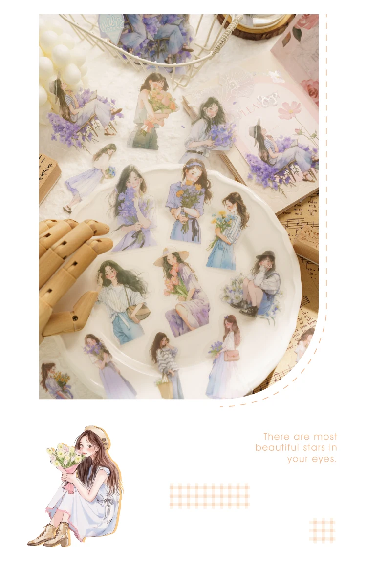 Mr. Paper 4 Design 30 Pcs / Set Pet Stickers Cartoon Characters White ...