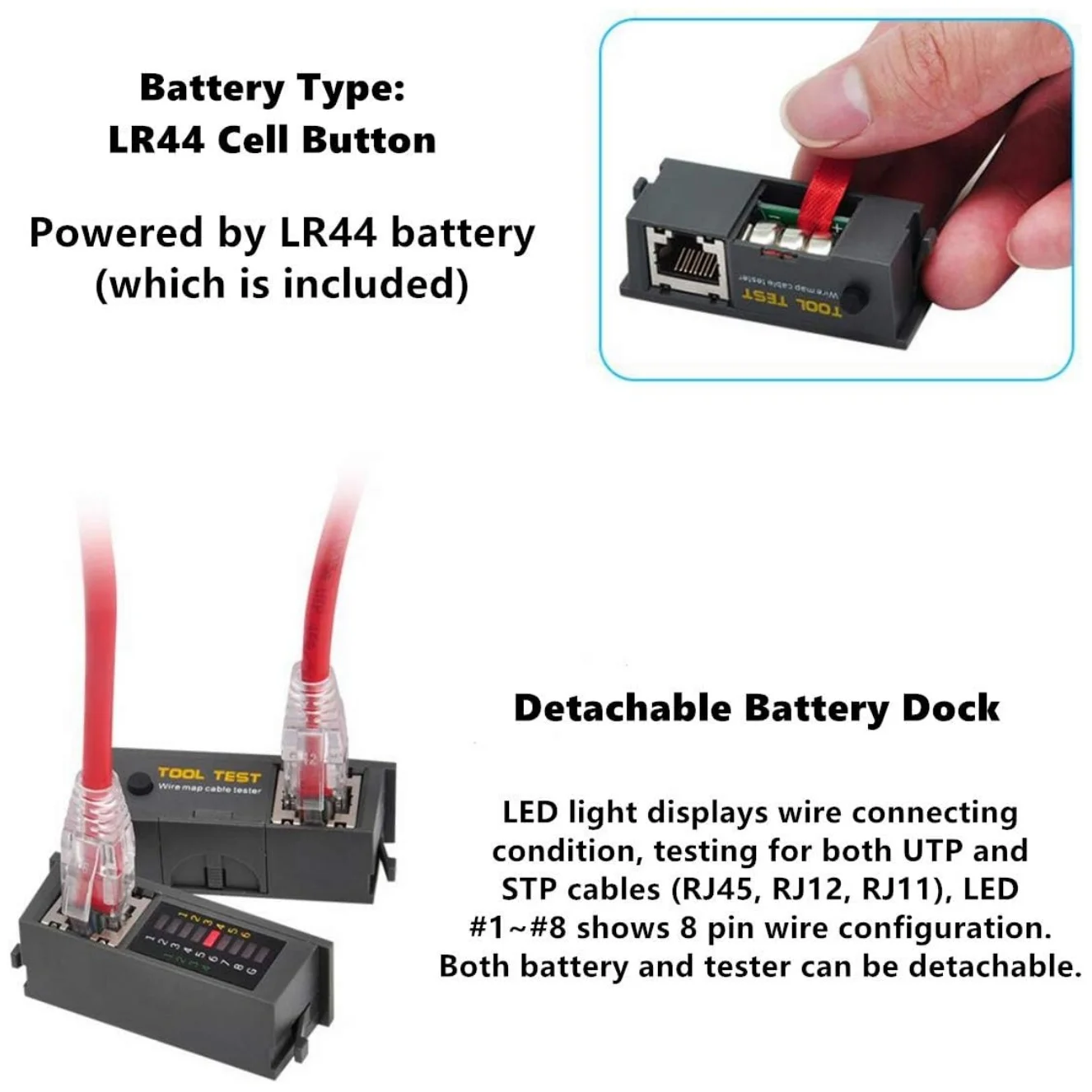 Durable Built-in Cable Tester Rj45 Rj12 Rj11 Cable Tester Crimper Rj45 ...