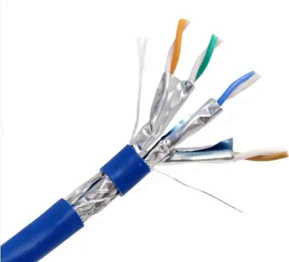 Stp Shielded Twisted 4 Pairs 24awg Solid Copper Conductor Cat5e Cable ...