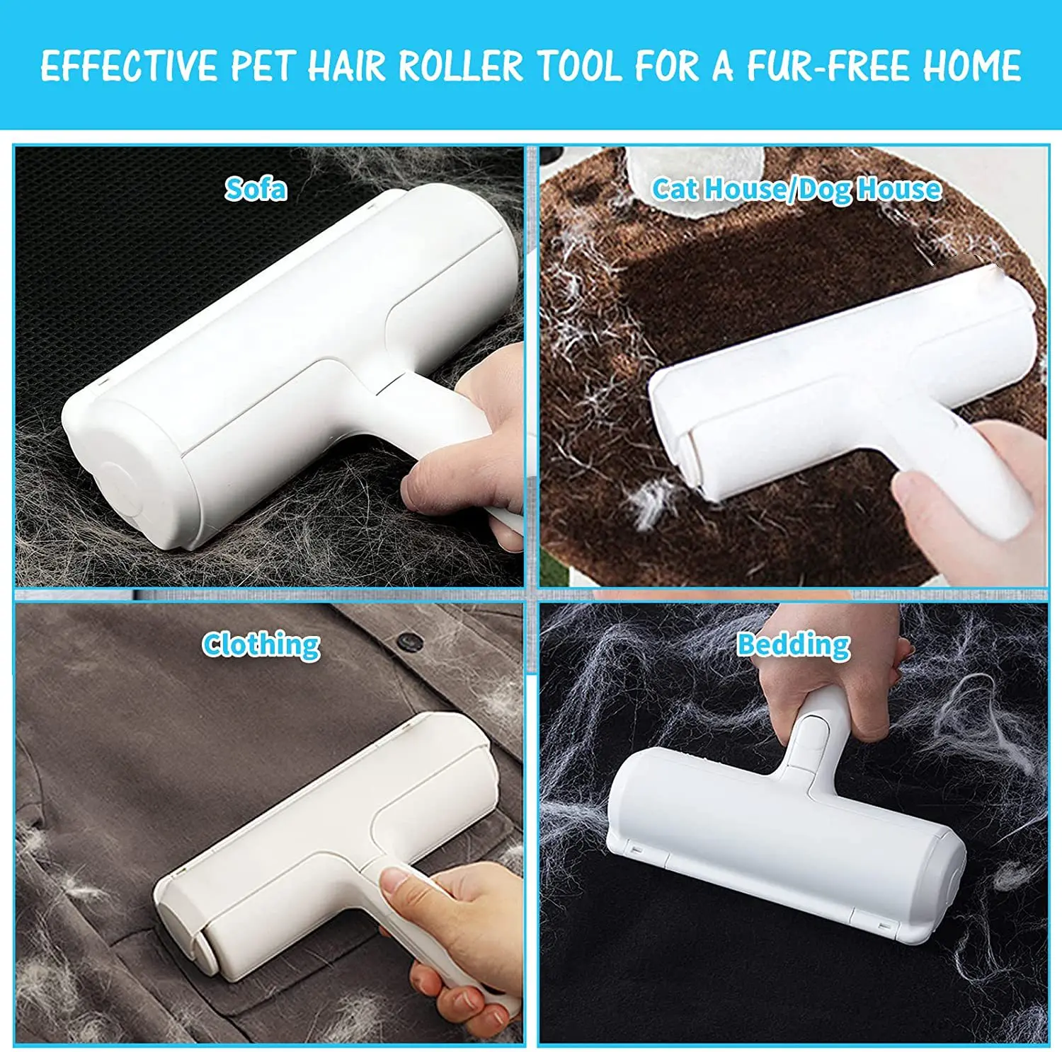 Factory Wholesale Self Cleaning Reusable Cat Fur Remover Dog Pet Hair ...