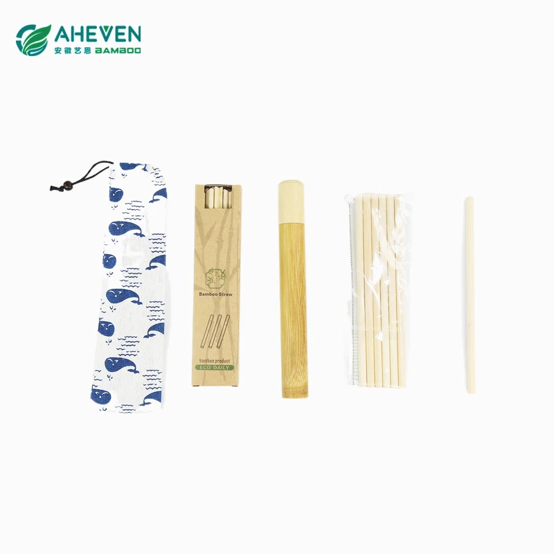 Customized Logo Acceptable Biodegradable Bamboo Straw Disposable Bamboo ...