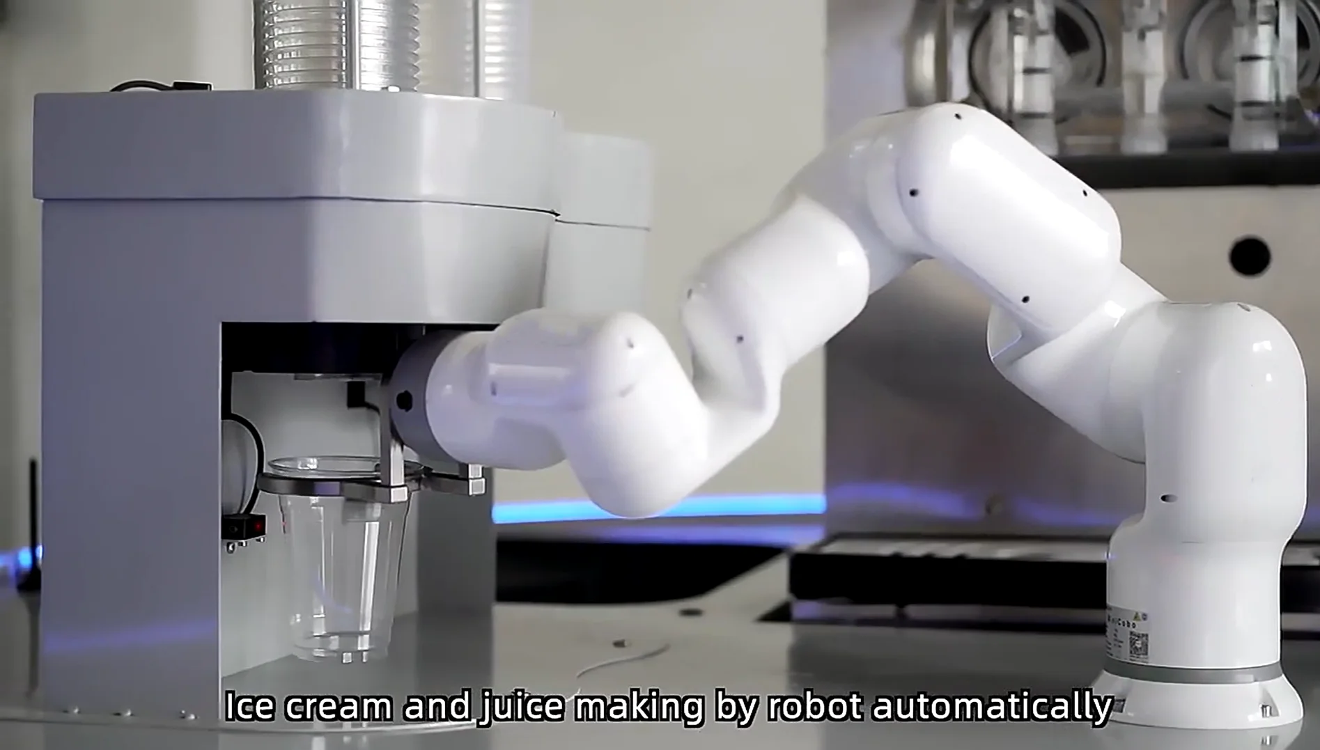 High Speed Small Robot Arm Automated Kiosk Ice Cream And Coffee With ...