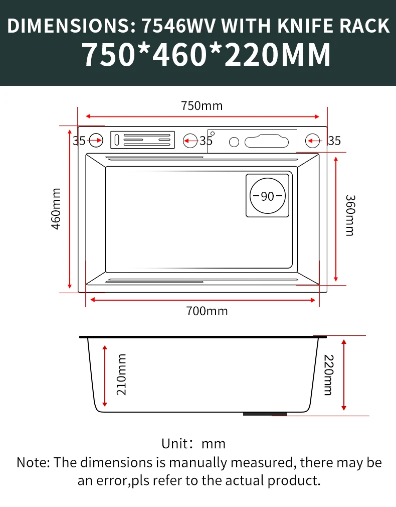 Smart Single Bowl Digital Kitchen Sink - 304 Stainless Steel