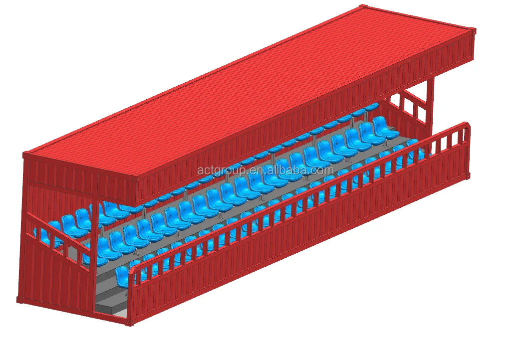 Modular Sports Field Grandstand Seating Container Tribune For Sale ...