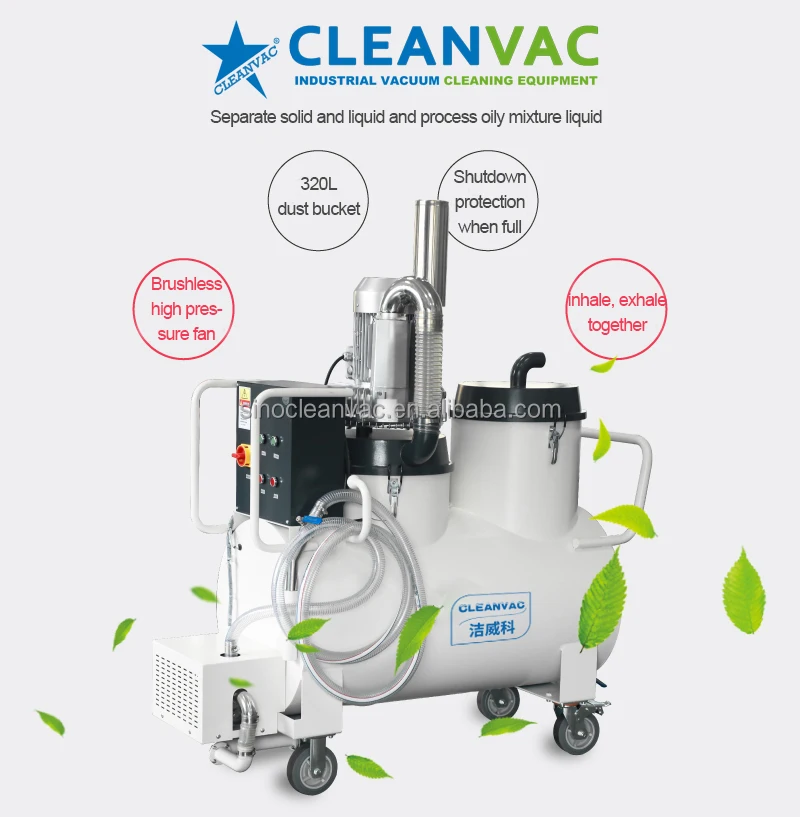 OILVAC 380L Industrial Vacuum Cleaner for Oil & Metal Chips Recovery