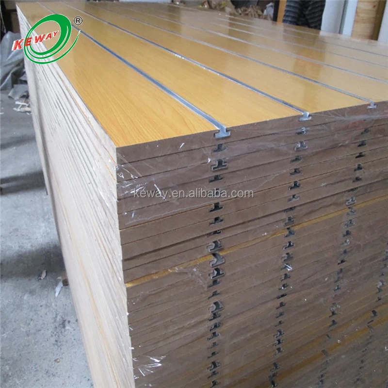 4x8ft Melamine Face Mdf Aluminum Slatwall Panel - Buy Aluminum Slatwall ...