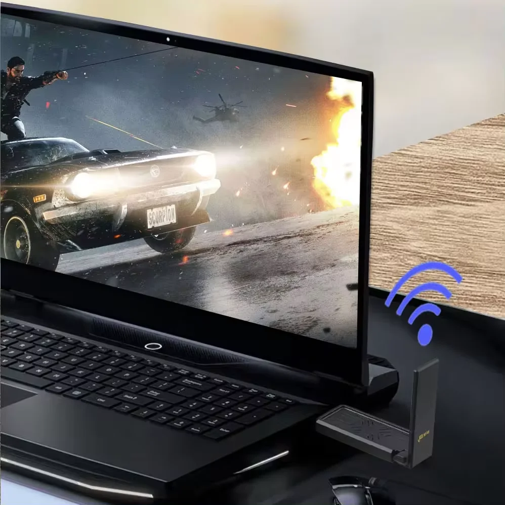 HG Triple Band 5400M Wifi6e AX5400 USB Dongle for Win 10/11