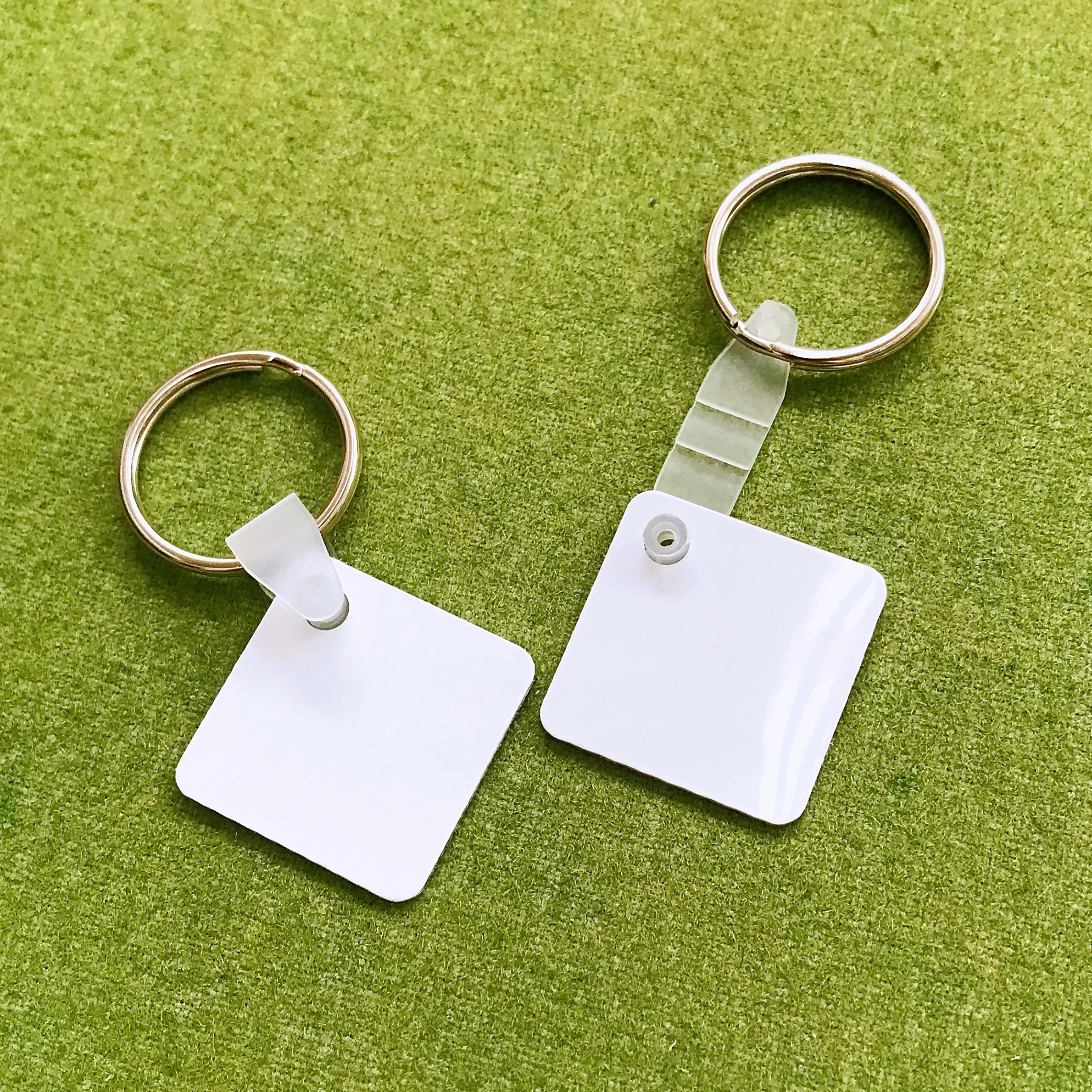 Factory Gloss White Custom Shape Sublimation Aluminum Keychain Blank ...