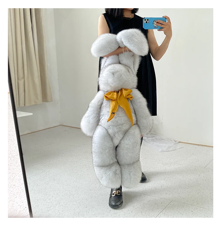 Real Fox Fur Toys Girls Genuine Luxury Natural Fox Fur Toy Oversize 62 ...