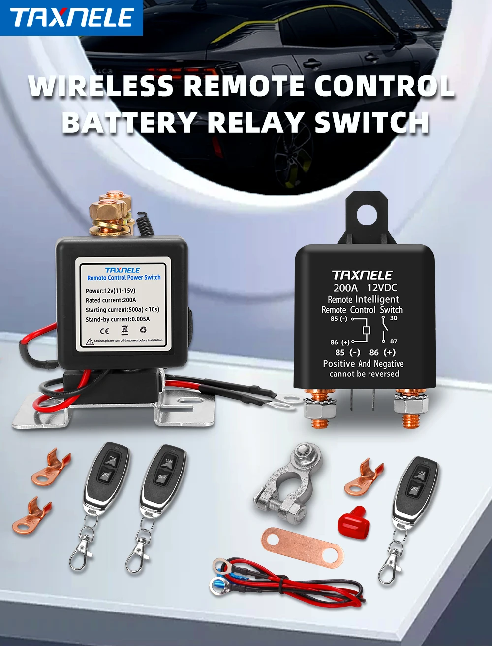 Universal Battery Switch Relay - Wireless Remote Control