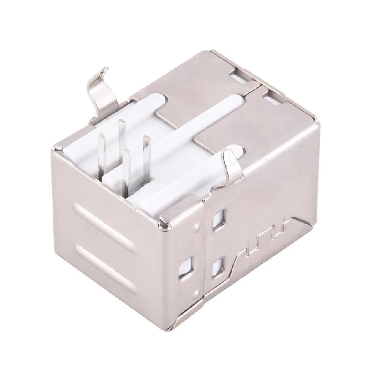 USB Type B 4 Pin Female Connector Horizontal DIP Mounting D-Port Square ...