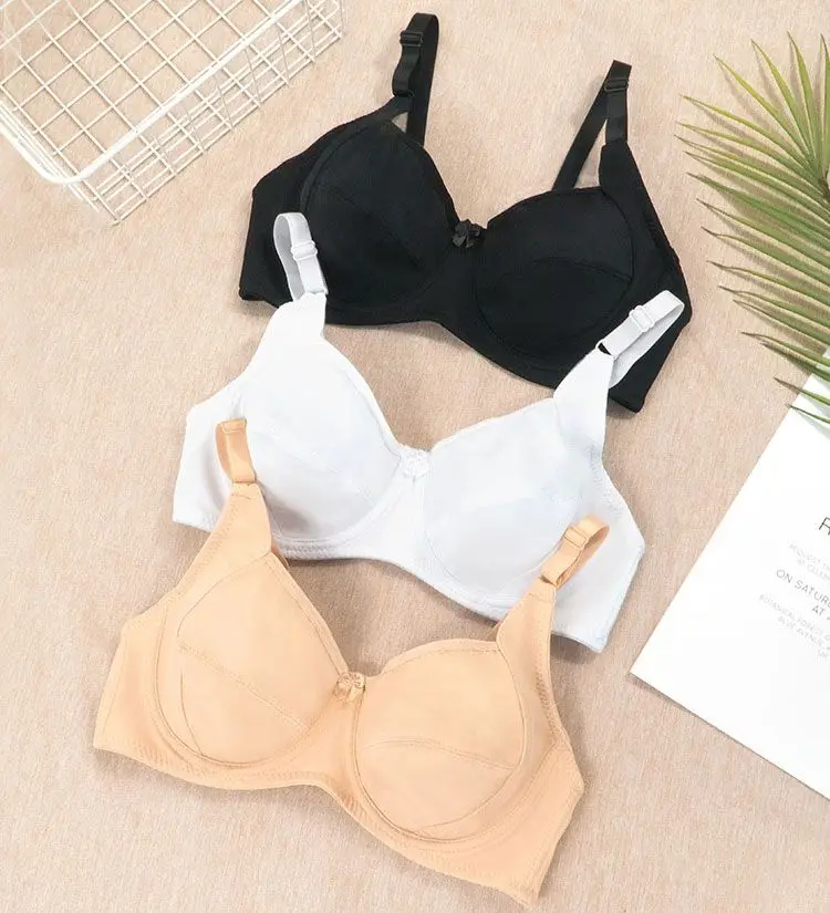 Sexy Women Big Breast Bra Plus Size Cotton Adjustable Underwear D Cup ...
